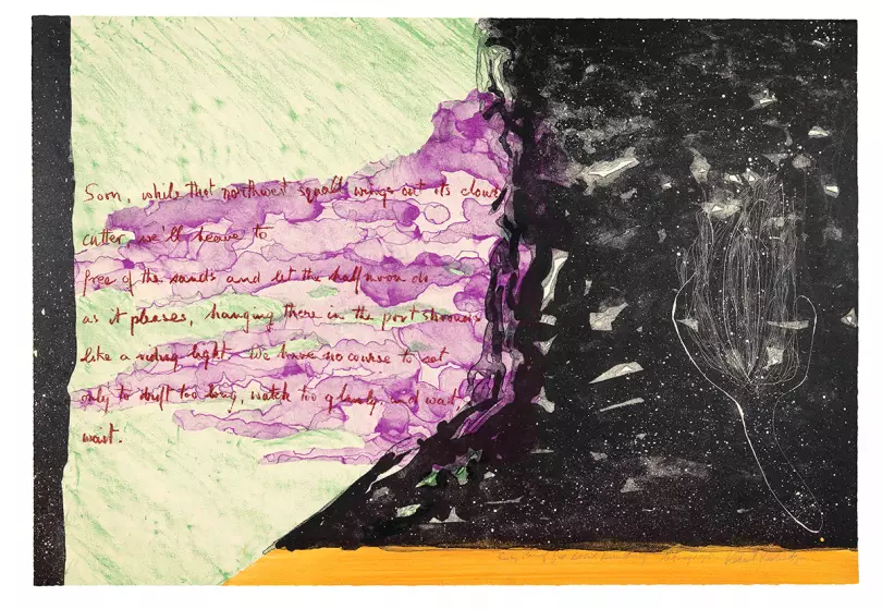 Robert Perkins, Basil Bunting, Fragment, 1980 © Robert Perkins. رەسسام ۋە بېنيامىن سپادىمان ئاز ئۇچرايدىغان كىتابلار. فوتوگراف Louie Fasciolo