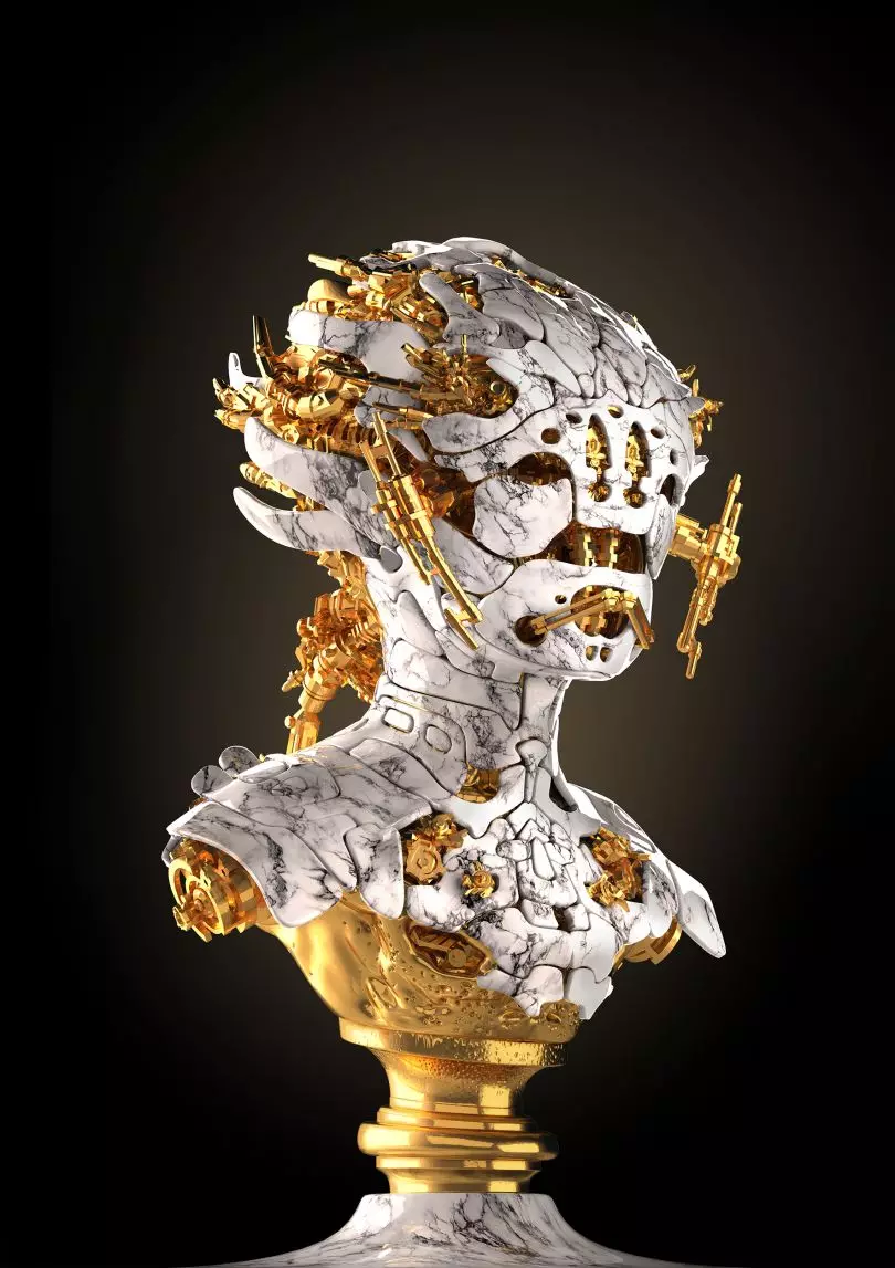 Projekti i Mutacionit Njerëzor: Skulpturat kiborgësh të shtypura 3D të Nick Ervinck të së ardhmes 3028_2