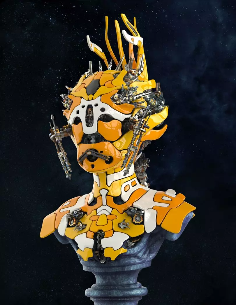 انساني ميوٽيشن پروجيڪٽ: Nick Ervinck جي 3D ڇپيل سائبرگ مستقبل جا مجسما 3028_3