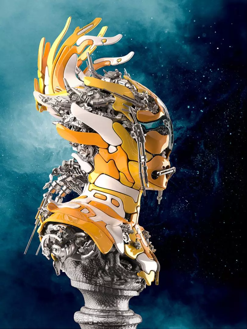 Projekti i Mutacionit Njerëzor: Skulpturat kiborgësh të shtypura 3D të Nick Ervinck të së ardhmes 3028_4