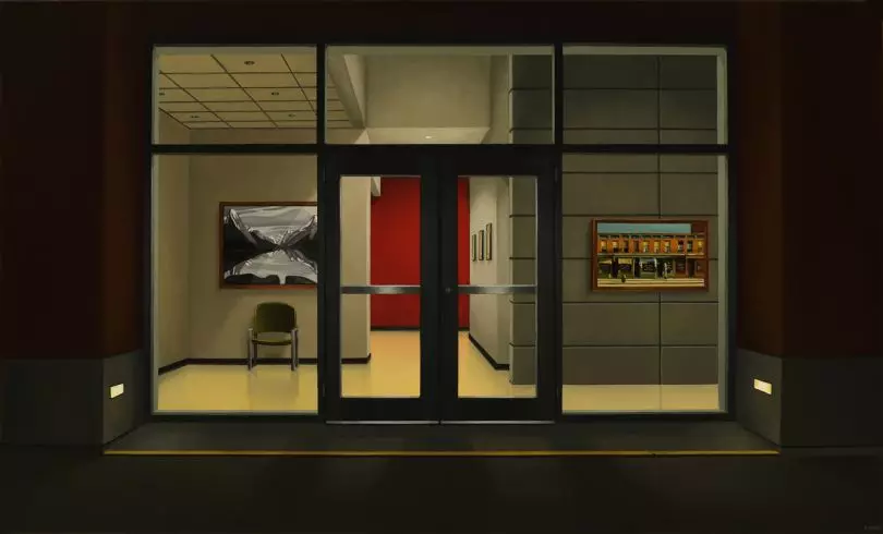 與霍珀共度晚會：夜間在建築物中展出的愛德華·霍珀（Edward Hopper）藝術品的迷人油畫 3039_1