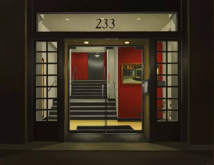 與霍珀共度晚會：夜間在建築物中展出的愛德華·霍珀（Edward Hopper）藝術品的迷人油畫 3039_3