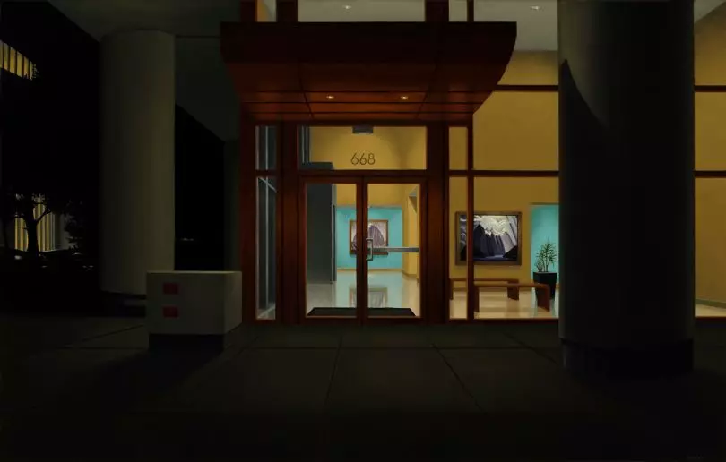 與霍珀共度晚會：夜間在建築物中展出的愛德華·霍珀（Edward Hopper）藝術品的迷人油畫 3039_4