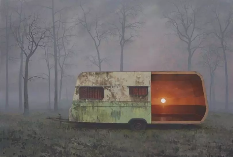 Where We Belong: Artista pinta caravanas nas Highlands com portais para climas mais ensolarados 3165_2