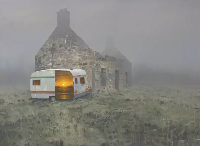 Where We Belong: Artista pinta caravanas nas Highlands com portais para climas mais ensolarados 3165_4