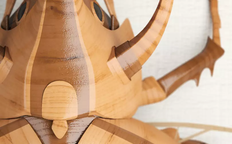 [ଜେରେମି କୁଲ୍] (https://www.behance.net/gallery/26043281/Wooden-Rhinoceros-Beetle)