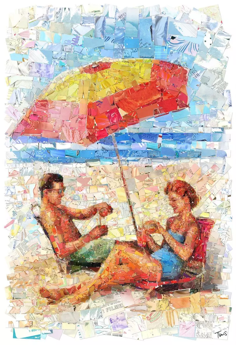 Endless Summer: I-Nostalgic mosaics eyenziwe ngezingcezu zomagazini bakudala 3214_7