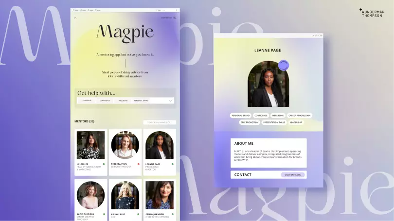 Wunderman Thompson lança Magpie, um novo aplicativo para conectar mentoras e mentoras 321_3