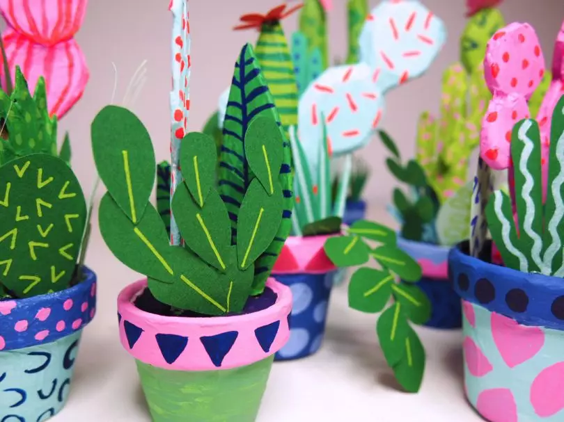 Paper Cacti: L-illustratur Kim Sielbeck jagħmel pjanti tal-karti ta’ kulur qawwi mibnija biex iservu 3347_1