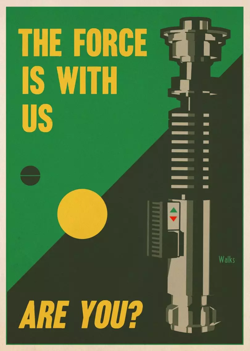 Benotzt The Force: Classic Star Wars Ikonographie transforméiert an alternativ Posterkonscht 3351_3