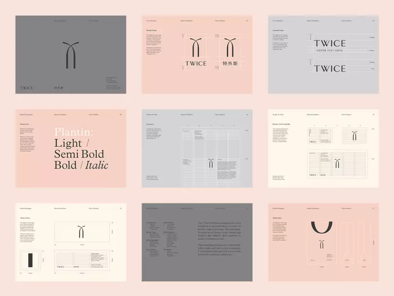 Socio Design's elegant brand identity for Twice, a leading fashion label in China  3455_11