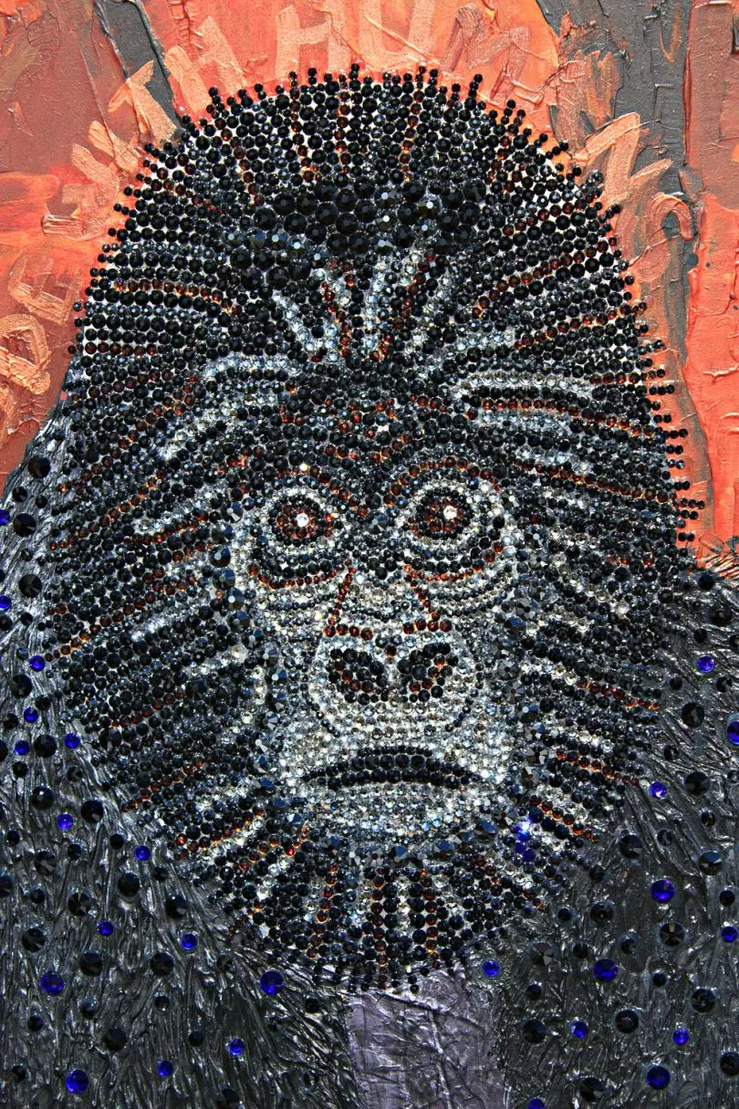 Glittering crystal mosaic oil paintings of the world's most vulnerable animals 3473_3