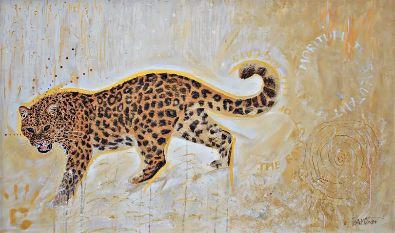 Glittering crystal mosaic oil paintings of the world's most vulnerable animals 3473_6