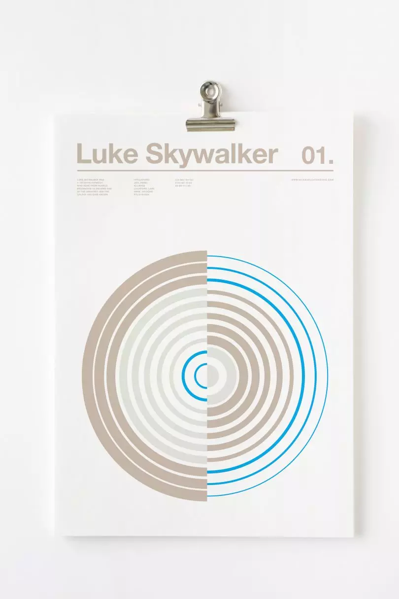 Slim minimalistiese plakkate van Star Wars-karakters in net drie kleure 3553_8