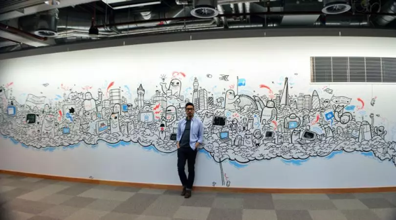 Foul mural kreyatif amizan nan Facebook London pa Geo Law 3694_2