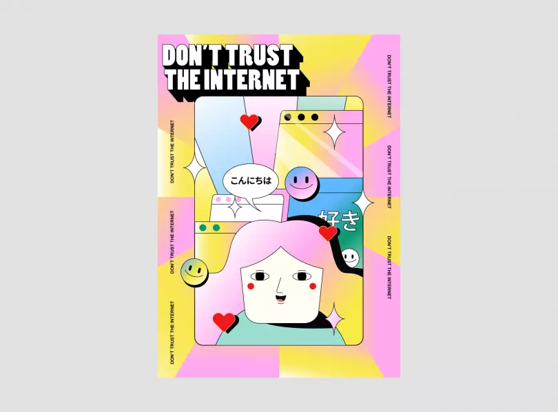 Don't Trust The Internet: Dem Duy Nguyen seng Posterserie erënnert eis un d'Gefore vum Internet 380_2