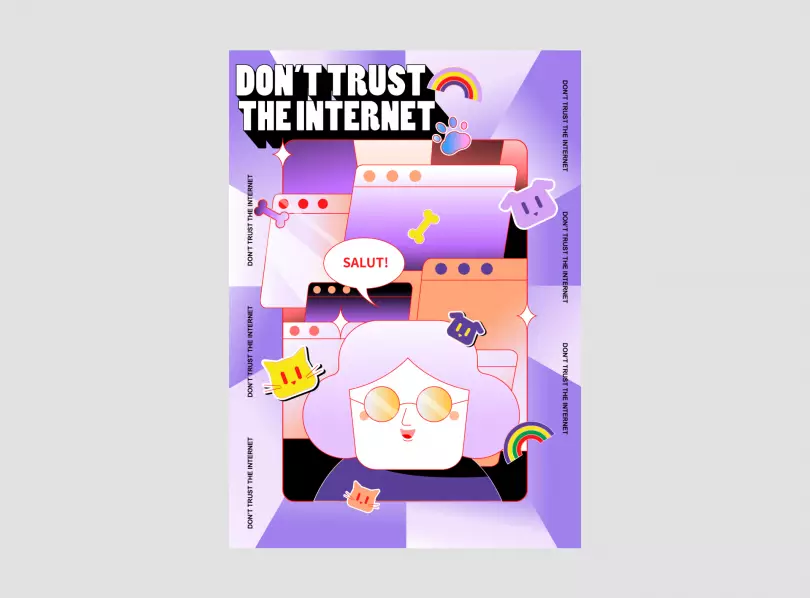 Don't Trust The Internet: Dem Duy Nguyen seng Posterserie erënnert eis un d'Gefore vum Internet 380_5