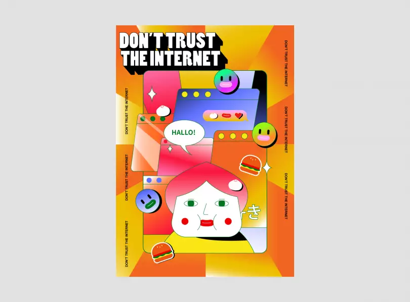 Don't Trust The Internet: Dem Duy Nguyen seng Posterserie erënnert eis un d'Gefore vum Internet 380_6