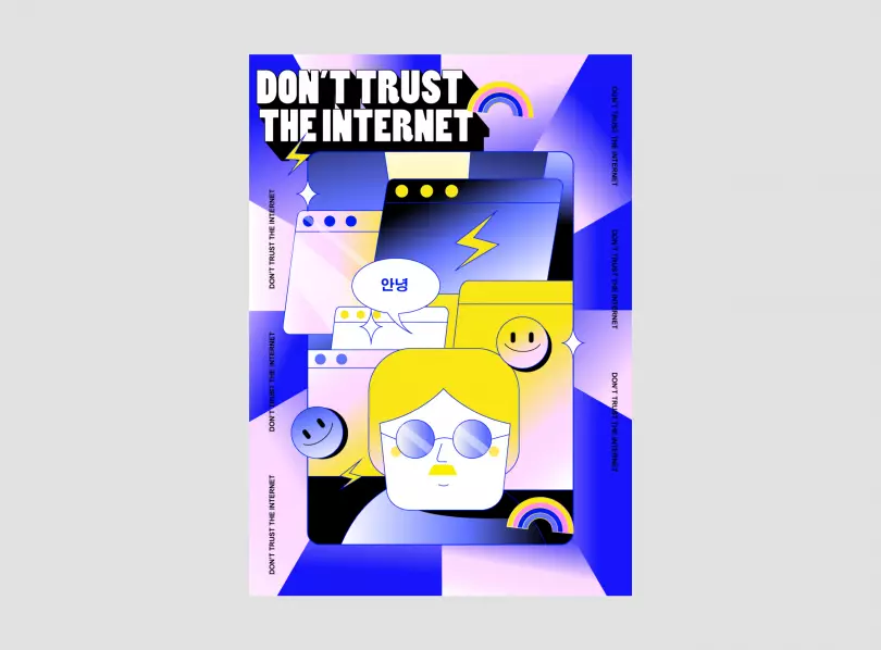 Don't Trust The Internet: Dem Duy Nguyen seng Posterserie erënnert eis un d'Gefore vum Internet 380_7