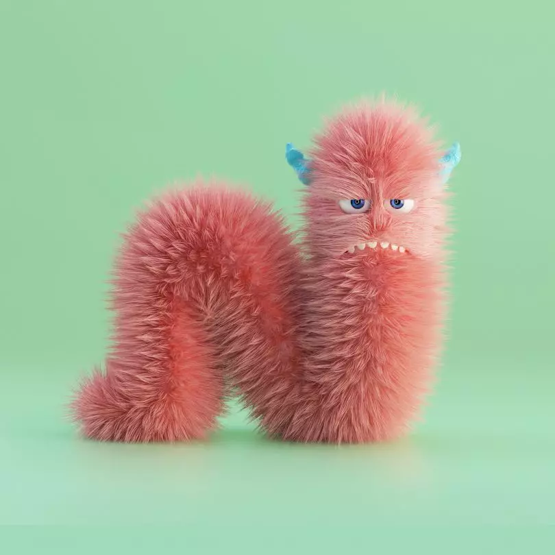 José Arias's cute and cheerful alphabet monsters created for 36 Days of Type 4143_13