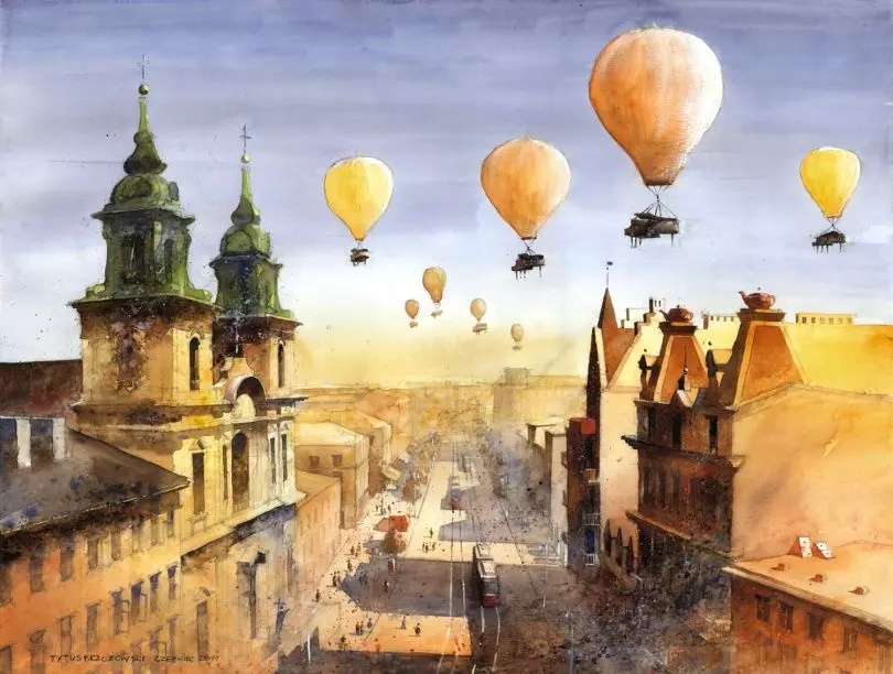 Obodo Nrọ: Eserese jikọtara ụdị ụkpụrụ ụlọ ọdịnala nke Warsaw na surrealism 4266_1