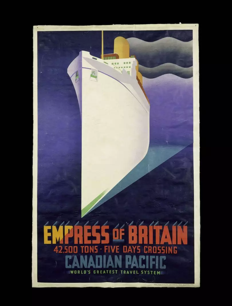 Ipowusta ye-Empress yaseBritani yombala we-lithograph yeCanadian Pacific Railways, J.R. Tooby, London_, 1920 _ 31 © Victoria and Albert Museum, London