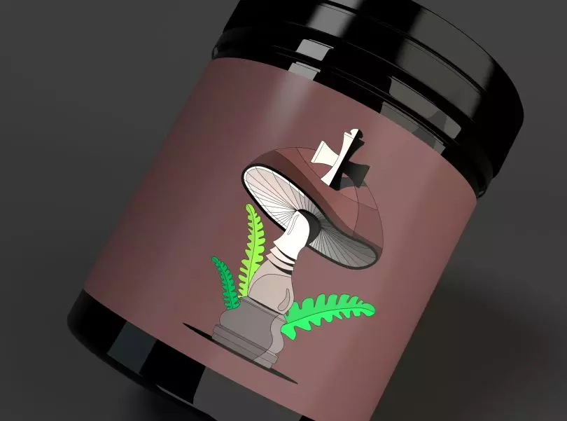 Metamorphism and chess-inspired illustrative packaging designs for Salad & Jam 4607_8