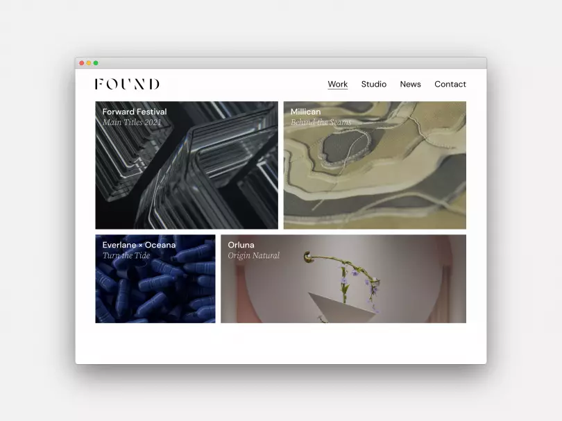 Studio Output makket 'Google-earst ûntwerpsysteem' foar 3D motion design studio Found 4721_1