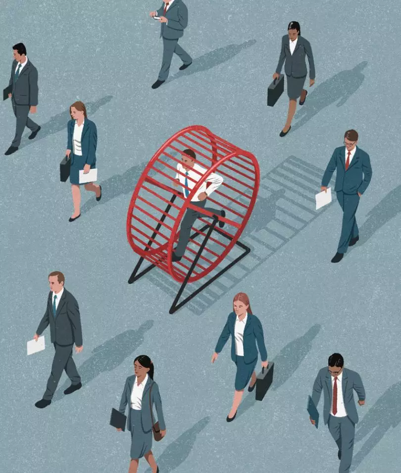 Redaksionele illustrasie oor hoe 'n loopbaan kan lyk asof dit nêrens heen gaan nie © John Holcroft