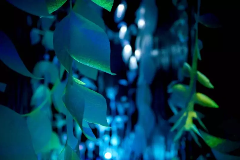 A luminous, dystopian dark forest made entirely from a week of non-recyclable trash 4745_2