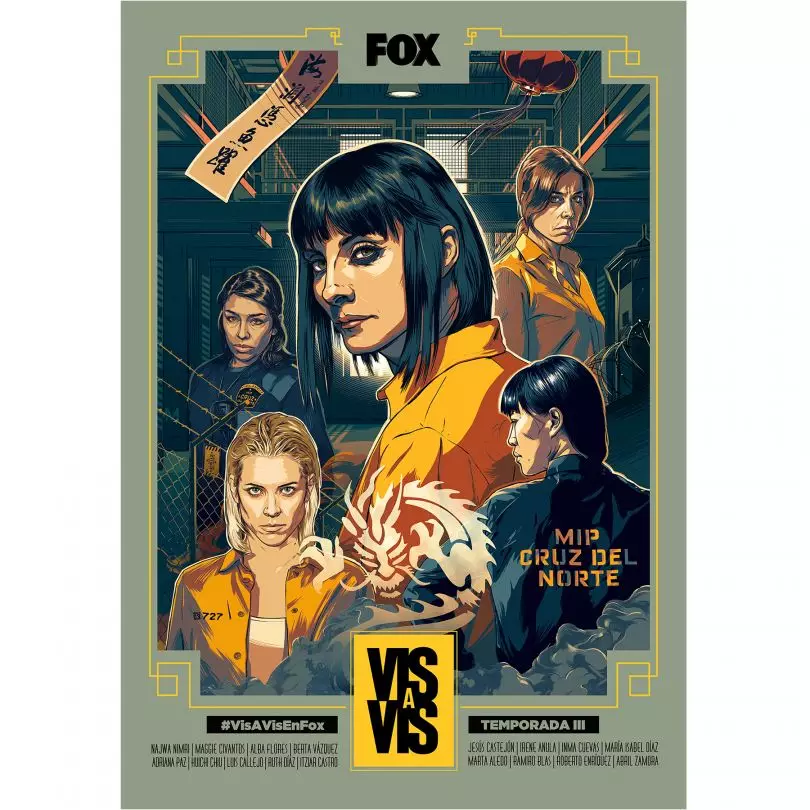 Campanie de postere Vis a Vis sezonul 3 de la Fox Networks Group Spania. Câștigător la categoria Design grafică și comunicare vizuală, 2018-2019.