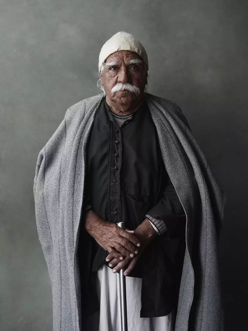 Portrait of survivors of a Êzidî genocide: Sehdo Xelef. Newroz Refugee Camp, Derîk, Jazira Canton, Rojava, Syria, March 13, 2015. From [We Came From Fire ]( https://amzn.to/2L9l8Vm) by Joey L. – published by powerHouse Books