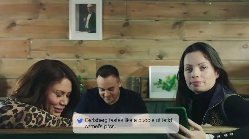 Fold7's new Carlsberg ad, Mean Tweets, questions whether it actually is 'probably the best beer in the world' 5046_2