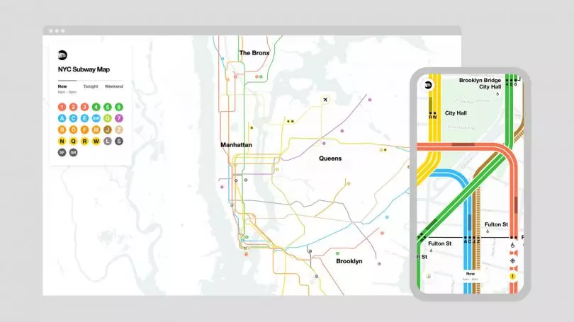 Stafræn hönnun ársins: Live Subway Map eftir Work & Co