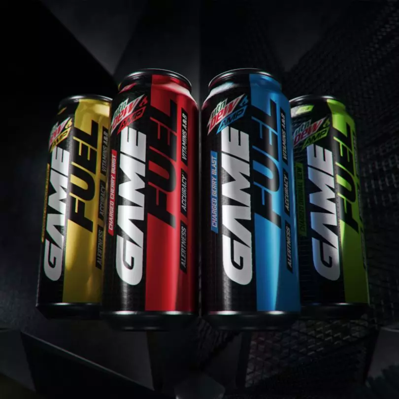 Zithunzi za Mtn Dew AMP Game Fuel Launch by PepsiCo Design and Innovation. Wopambana Mphotho ya Silver A' Design mu Gulu Lopanga Mapaketi, 2019-2020.