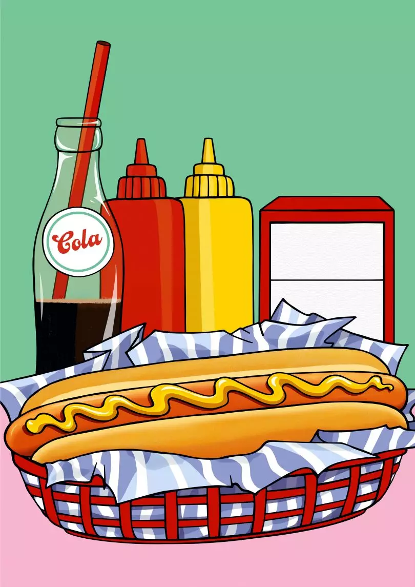 Mouth-watering illustrations of indulgent food dripping in 1980s vibes and nostalgia 5506_5