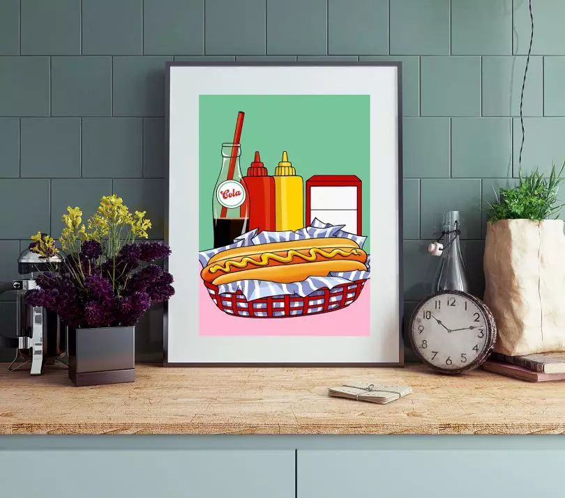 Mouth-watering illustrations of indulgent food dripping in 1980s vibes and nostalgia 5506_6