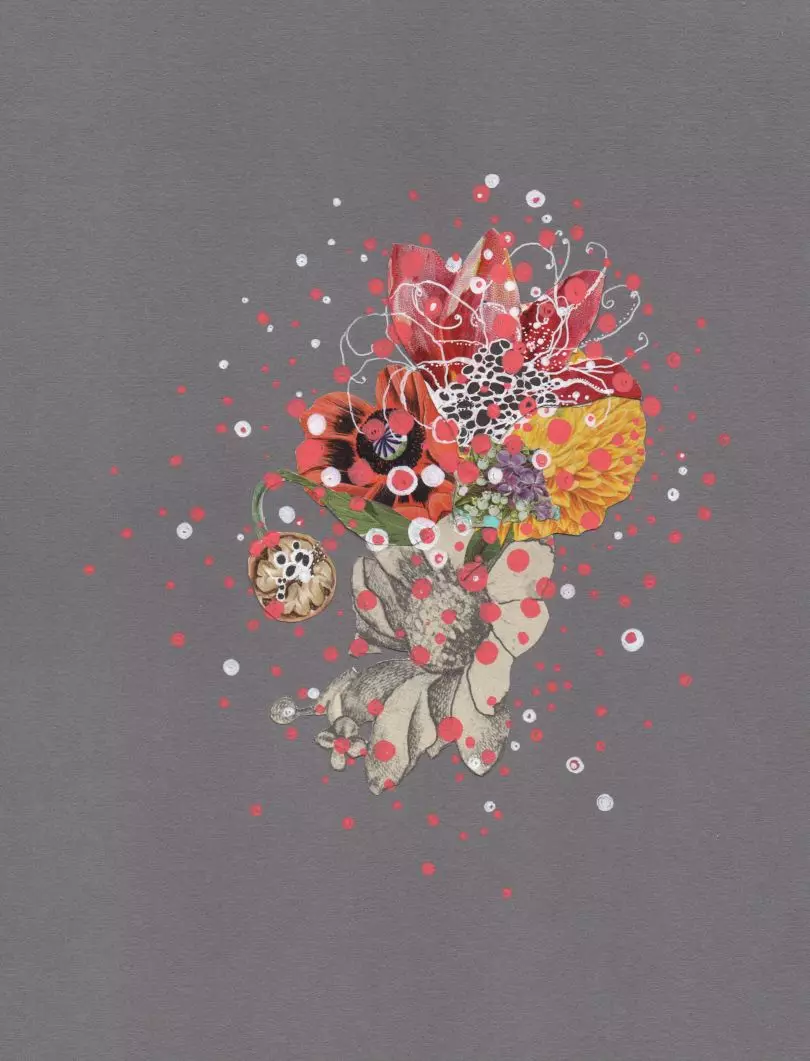 Beautiful collages and drawings of flower-covered marine life by Jenny Brown 5704_10