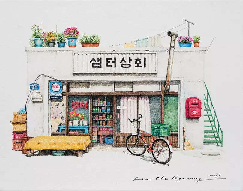 Me Kyeoung Lees charmerende malerier af de små dagligvarebutikker i Sydkorea 5804_3