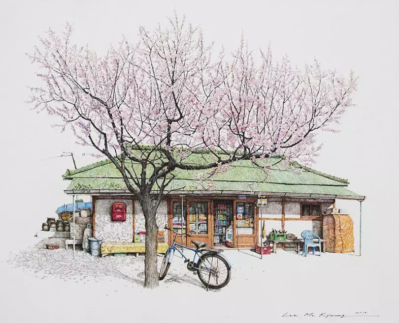 Me Kyeoung Lees charmiga målningar av de små närbutikerna i Sydkorea 5804_6