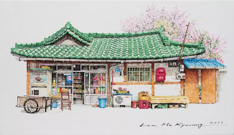 Những bức tranh quyến rũ của Me Kyeoung Lee về các cửa hàng tiện lợi nhỏ ở Hàn Quốc 5804_8