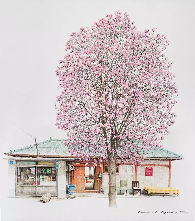 Những bức tranh quyến rũ của Me Kyeoung Lee về các cửa hàng tiện lợi nhỏ ở Hàn Quốc 5804_9