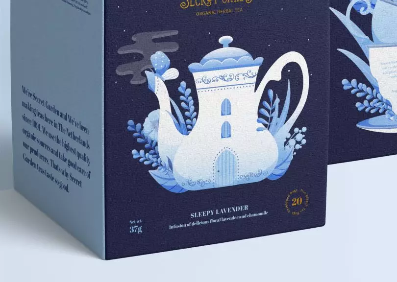 Illustrazzjonijiet delikati teapot ta 'Noa Maller għal Secret Garden, marka tat-te Daniża 5917_12