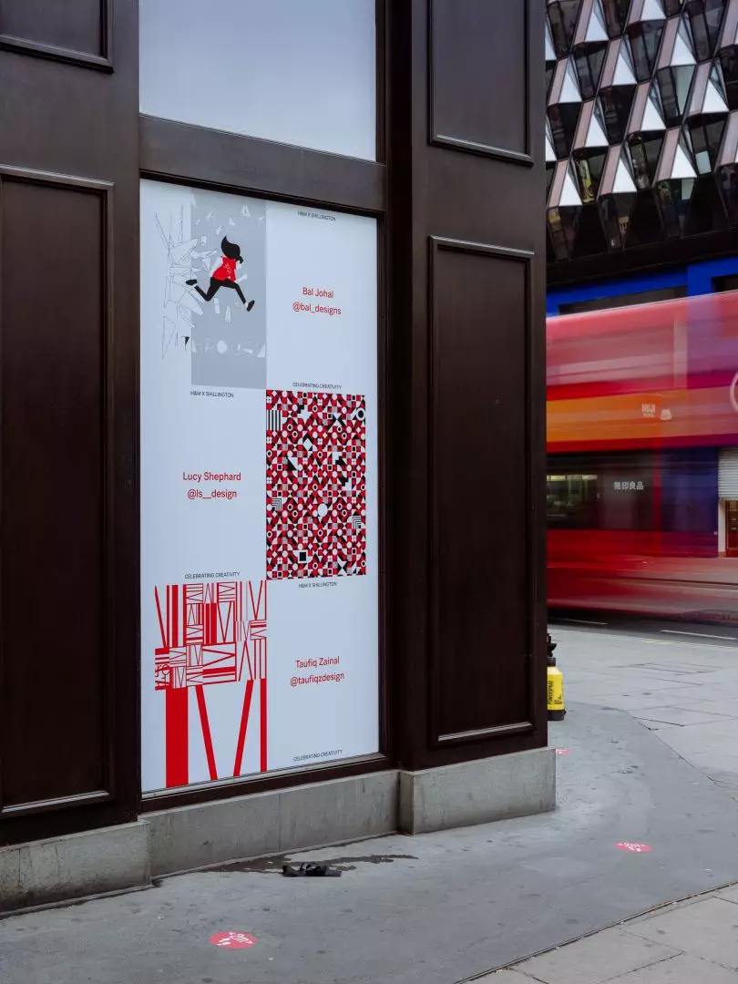 Grafikai tervezéssel végzett hallgatók segítenek felöltöztetni a H&M új londoni üzletét, amint az a bezárás után megnyílik 5963_4