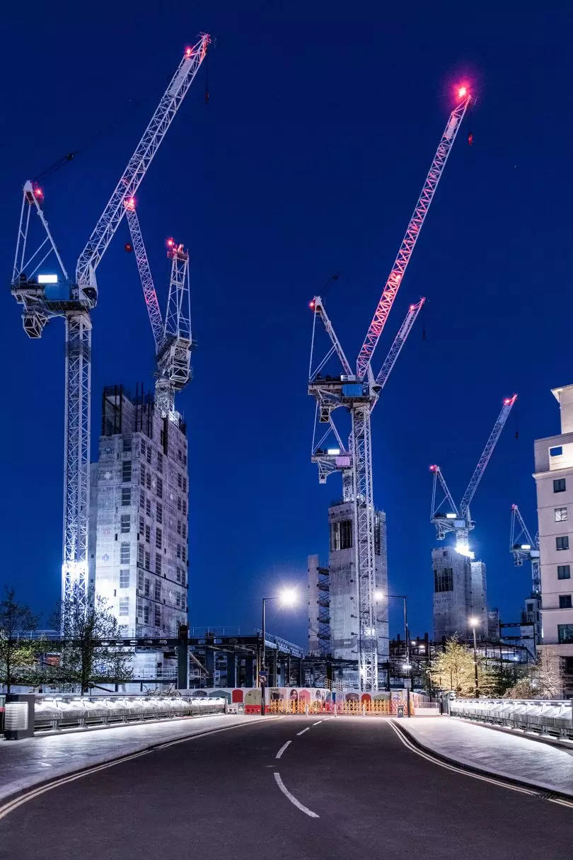 Cranes, King’s Cross, 20. apríl © Jan Enkelmann