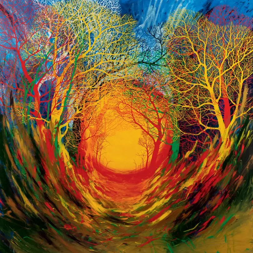 ネザー、150 x 150 cm（591⁄8 x 591⁄8インチ）、キャンバスにアクリル、2013©Stanley Donwood