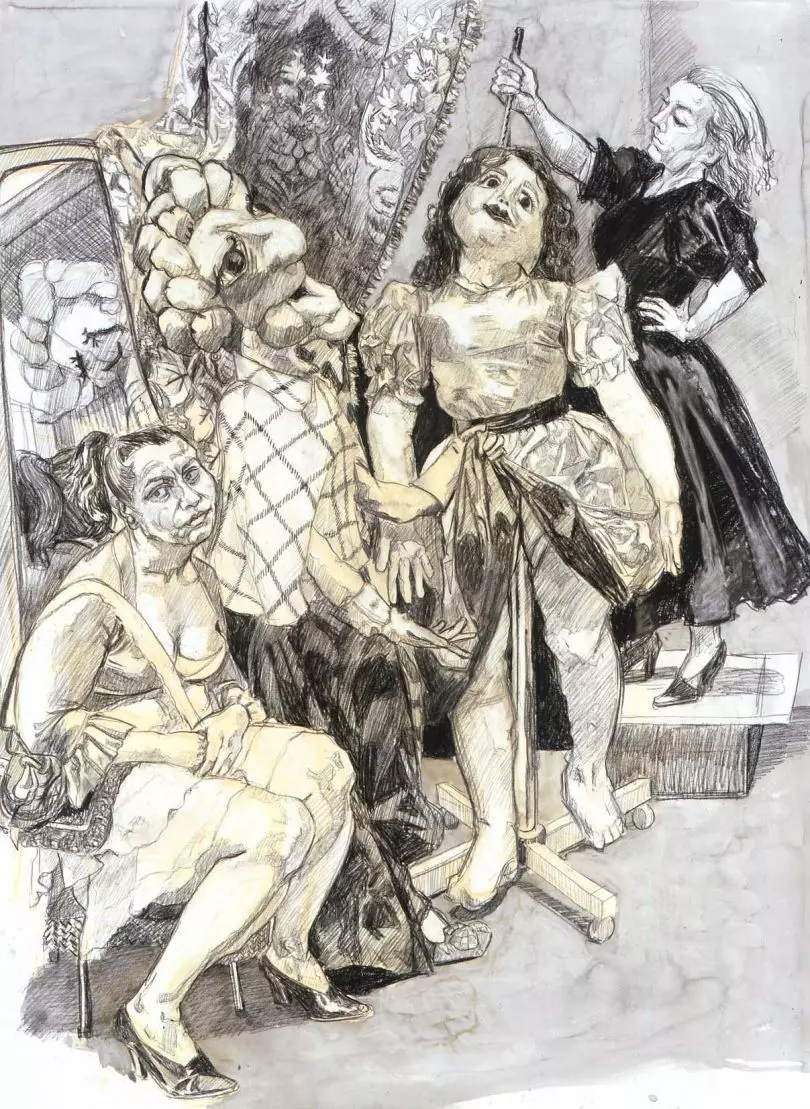 Paula REGO (s. 1935) Impailed, 2008 Conté pliiatsi ja tindipesu paberil, 137 x 102 cm Kollektsioon: Erakogu © Paula Rego, Marlborough, New Yorgi ja Londoni loal