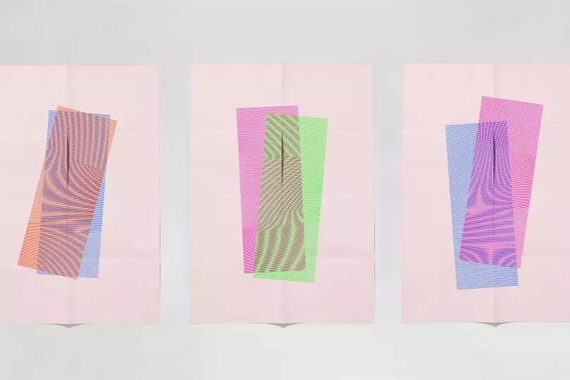 Les affiches sérigraphiées fluorescentes de Dan Mather explorent le motif moiré et la surimpression 6165_1