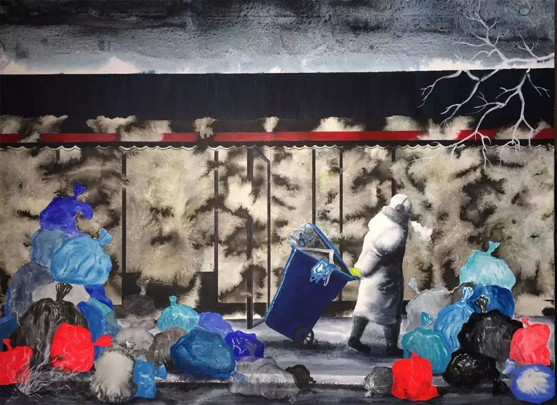 Бруклинский художник Dawei Wang исследует отчуждение при переезде в Америку. 6215_15