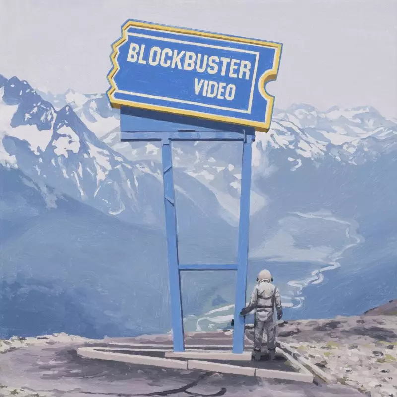 Scott Listfield festményei egy kíváncsi űrhajósról, aki franchise-okat fedez fel egy apokaliptikus Földön
